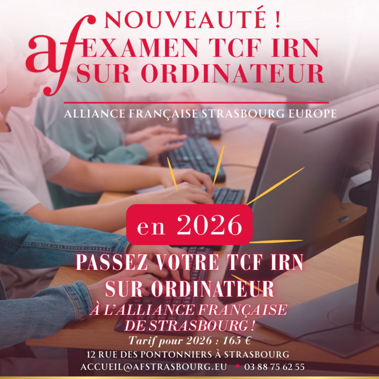 TCF IRN SUR ORDINATEUR | Alliance française Strasbourg Europe